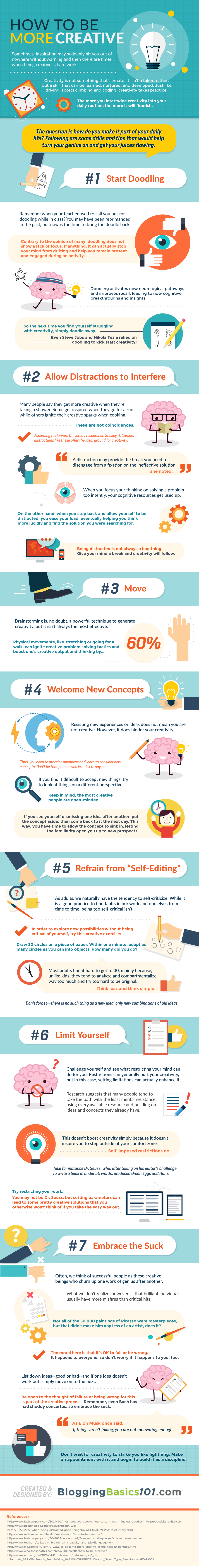 7 Ways to Be More Creative - Blogging Basics 101 7 Ways to Be More Creative - Blogging Basics 101